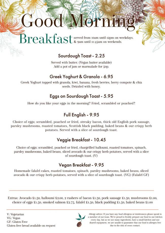 Sprout Kitchen Garden, Cafe, Main Menu - Ellesmere Port, England ...