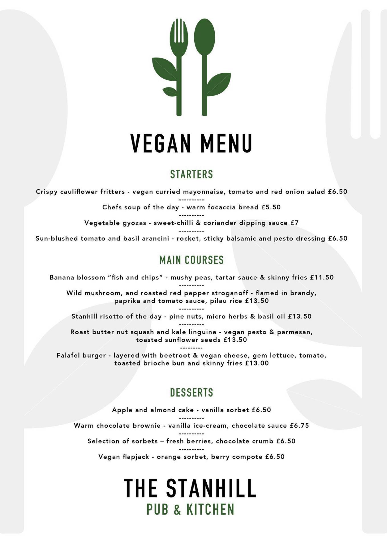 The Stanhill Pub and Kitchen, Bar & pub, Main Menu - Oswaldtwistle ...