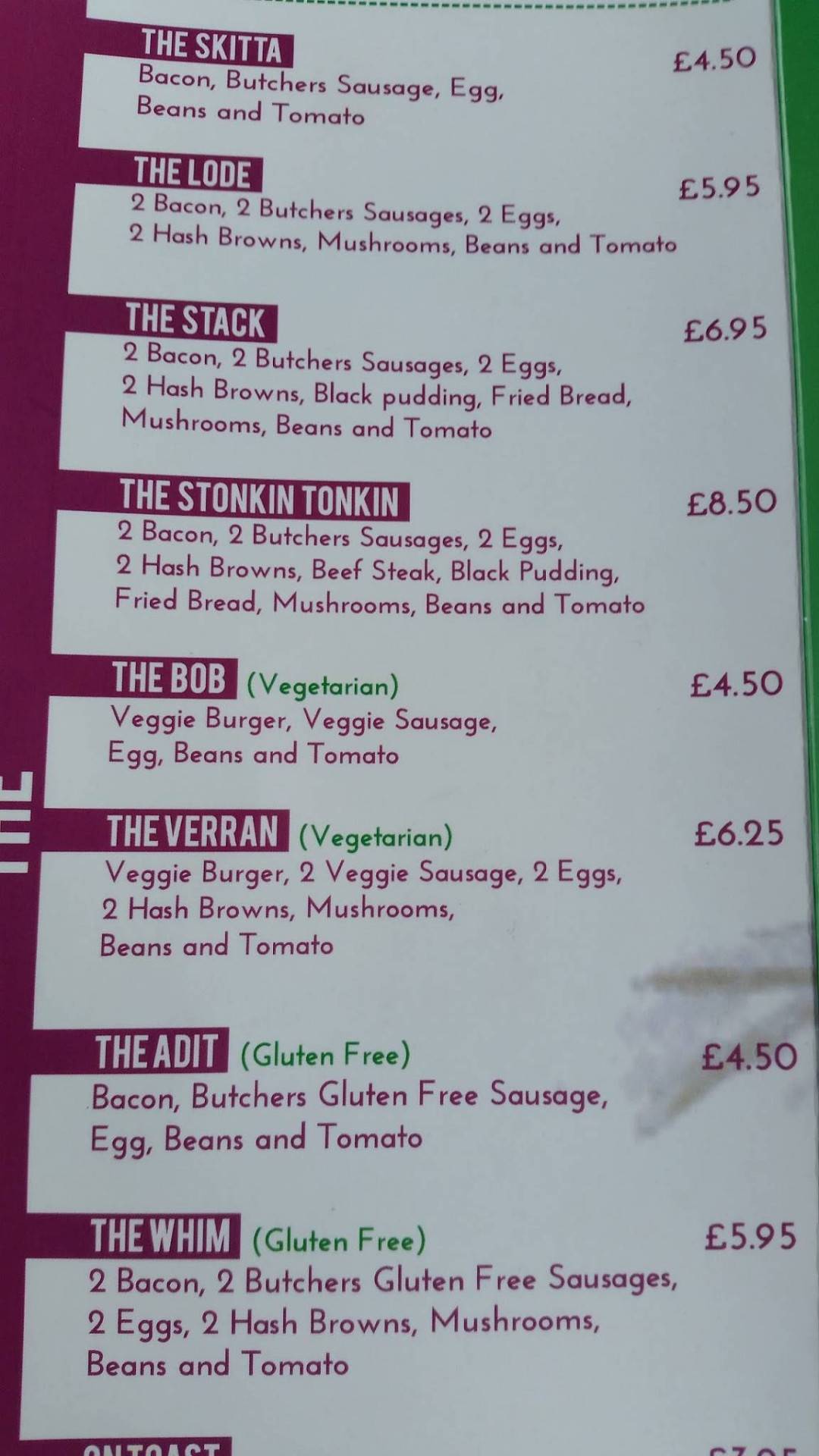 The Engine House At Compton Park, Cafe, Main Menu - Callington, England ...