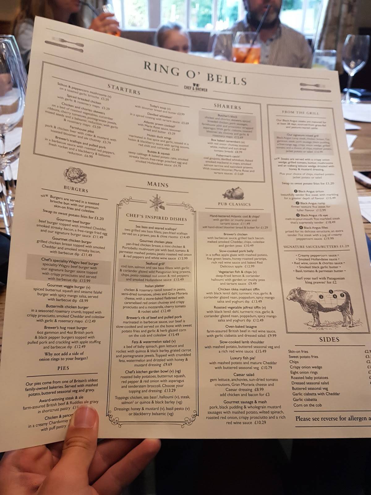 Ring O'Bells, Restaurant, Main Menu - Daresbury, England, United ...