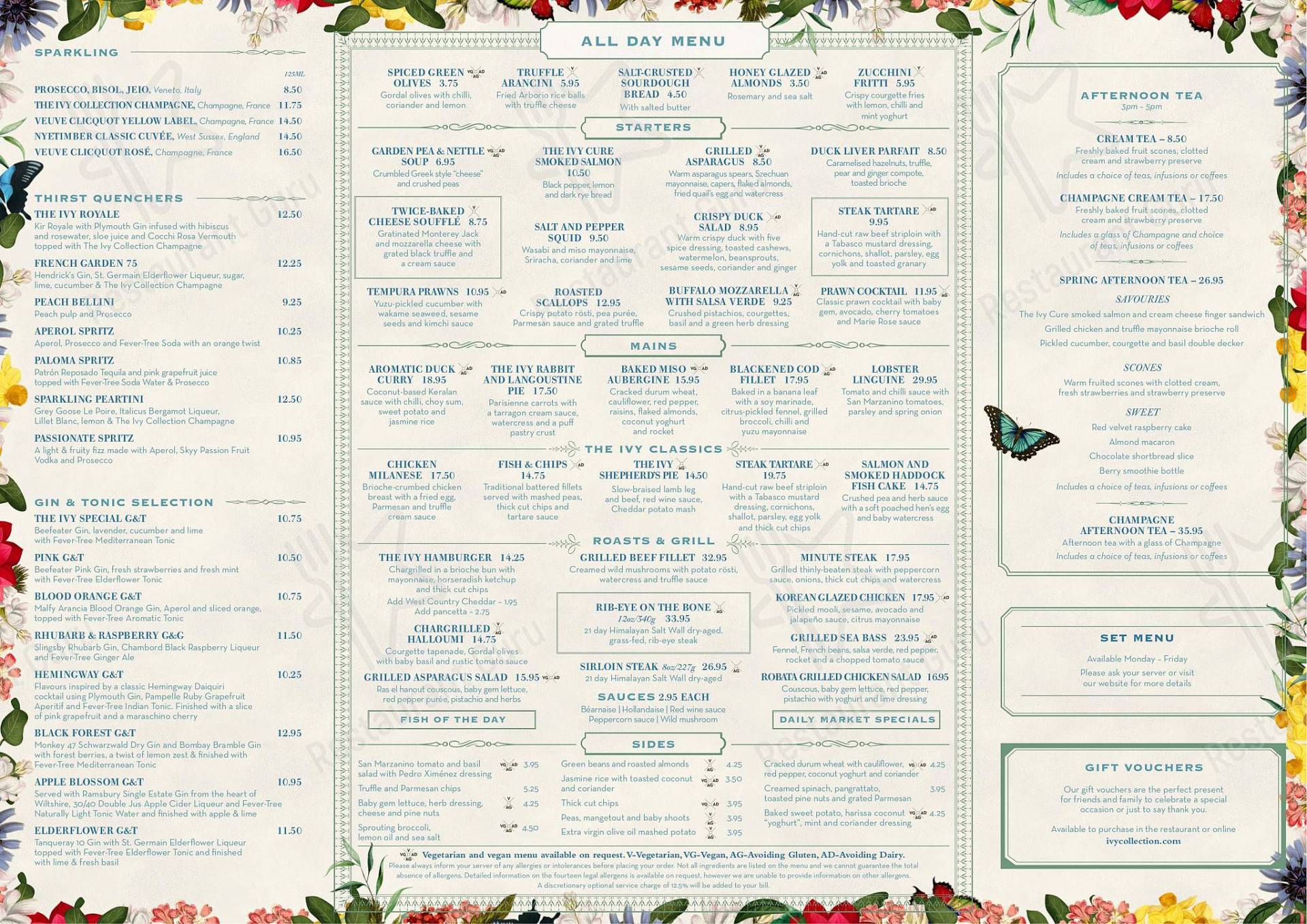 The Ivy Norwich Brasserie, Restaurant, Main Menu - Norwich, England ...