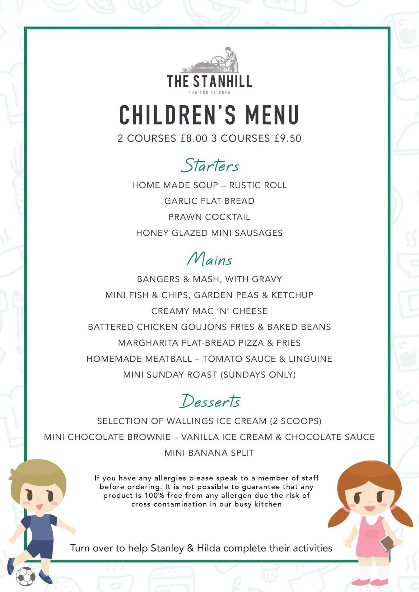 The Stanhill Pub and Kitchen, Bar & pub, Main Menu - Oswaldtwistle ...