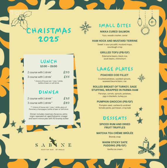 Sabine, Rooftop Bar, Menu - London - Tabler